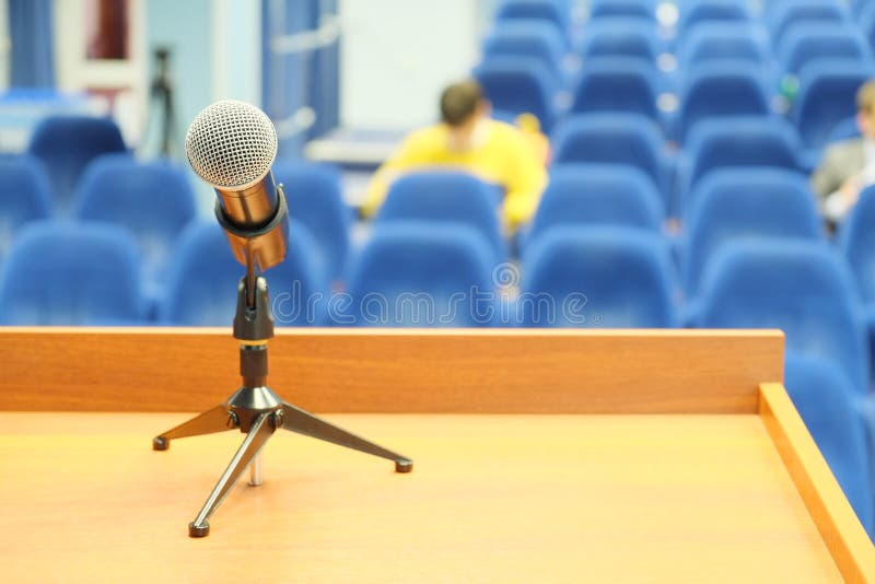 Rostrum and microphone stock photo. Image of isolated - 9183226