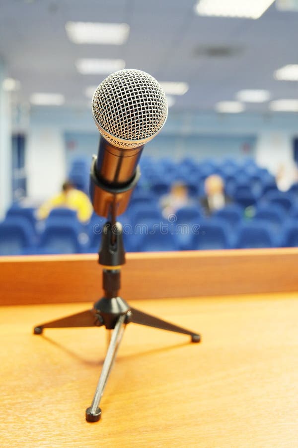 Rostrum and microphone stock photo. Image of isolated - 9183226
