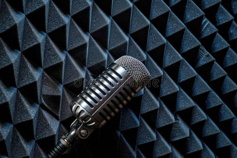 A Microphone Placed on a Sound Booth. Ideal for Music Production ...