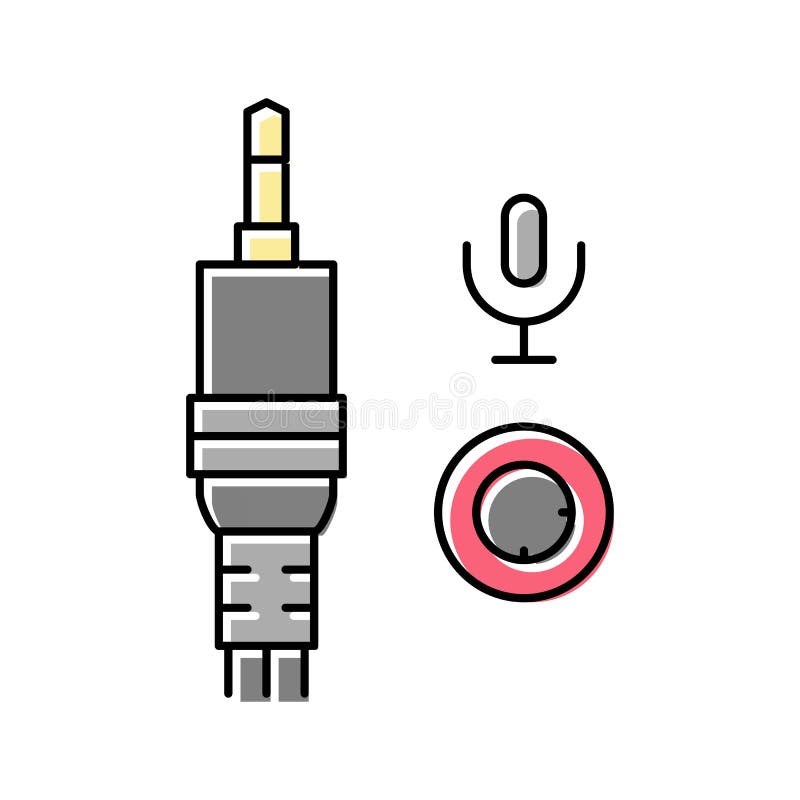 Microphone Port Color Icon Vector Illustration Stock Vector ...