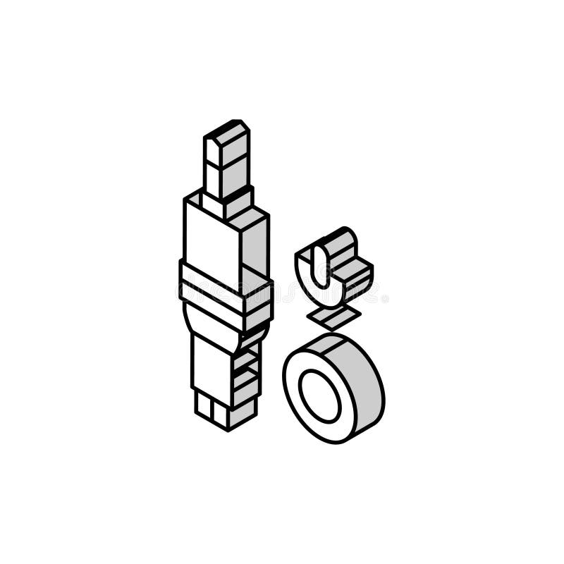 Microphone Port Isometric Icon Vector Illustration Stock Vector ...