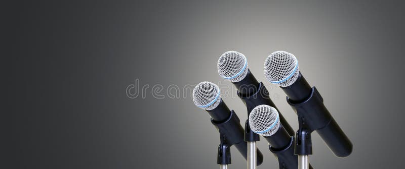 Microphone for Press Conference Speaker Report Interview Concepts or ...