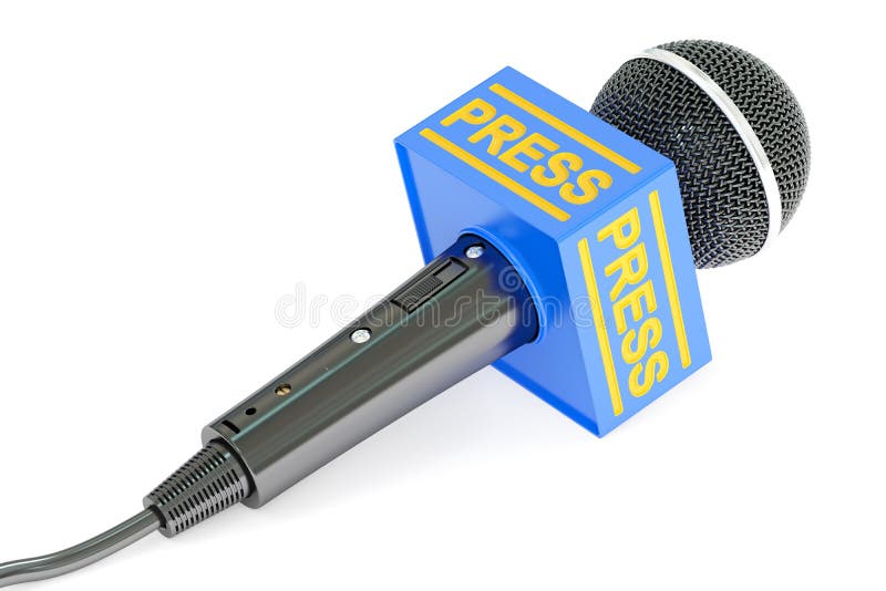 Microphone Press Inside Cage, Prison Cell. Freedom of the Press Stock ...