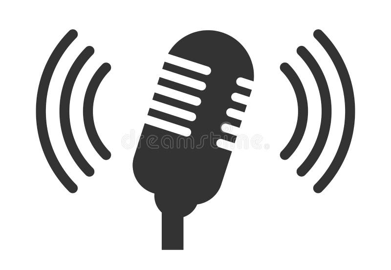 Microphone Radio Audio Icon or Logo Stock Vector - Illustration of ...