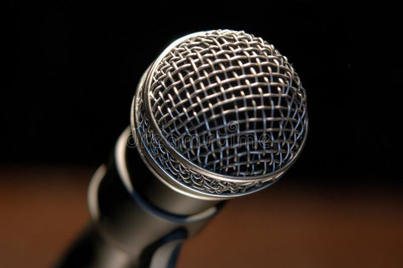 Microphone Ready in Empty Conference Room Stock Illustration ...