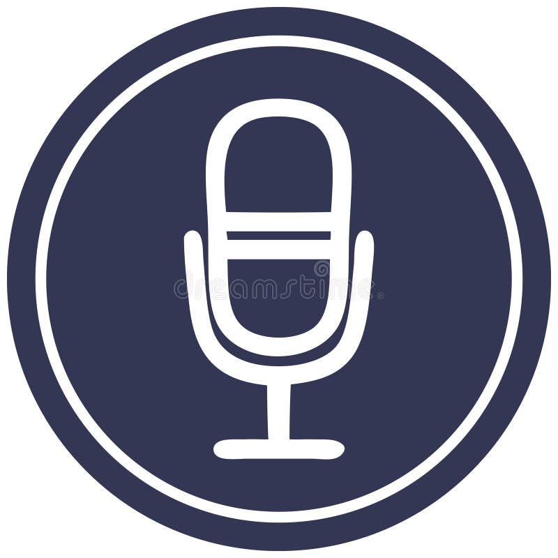 Microphone Recording Circular Icon Stock Vector - Illustration of ...