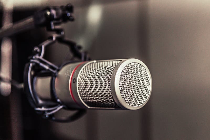 Microphone in the Recording Studio Stock Image - Image of instrument ...