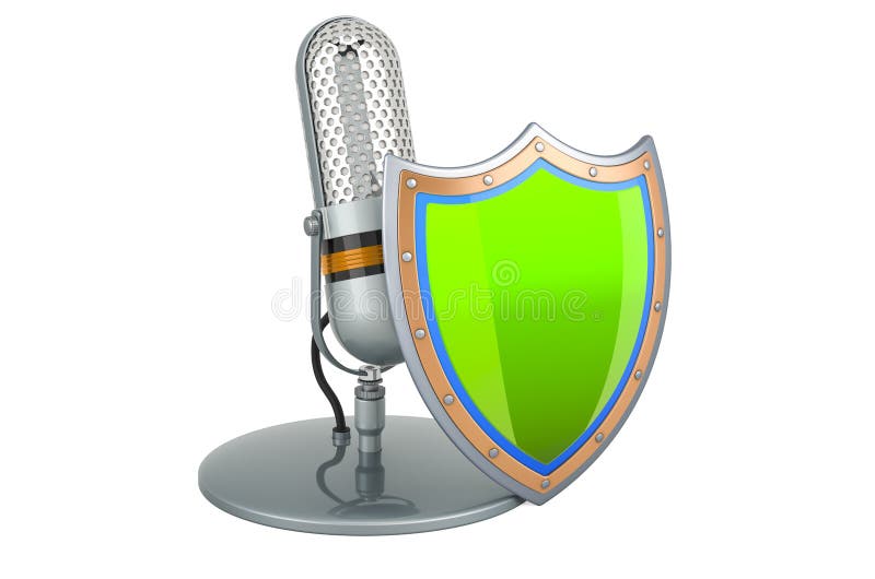 Microphone shield stock vector. Illustration of voice - 52813261