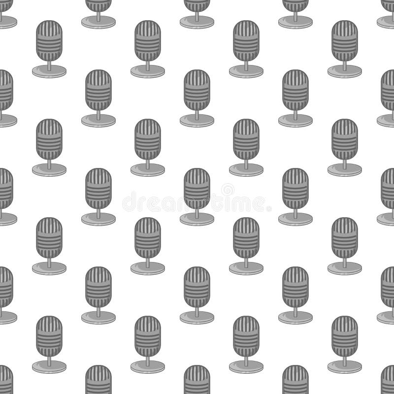 Microphone Seamless Pattern Stock Vector - Illustration of modern ...