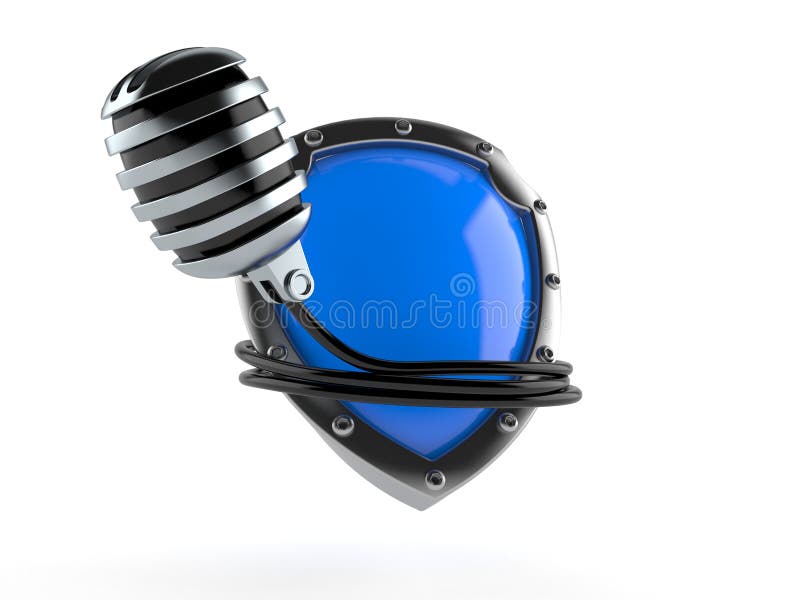Microphone shield stock vector. Illustration of voice - 52813261