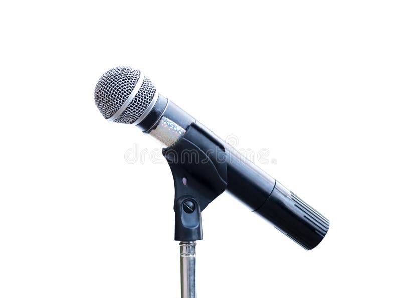 Microphone Side View Close Up on White Stock Photo - Image of equipment ...