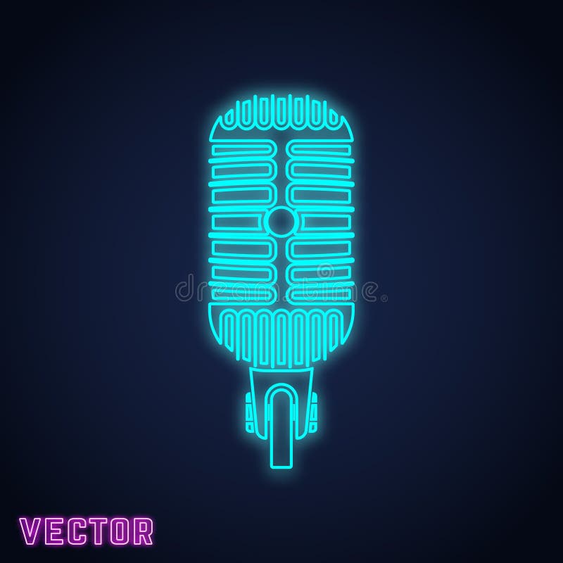 Microphone Neon Stock Illustrations – 7,799 Microphone Neon Stock ...