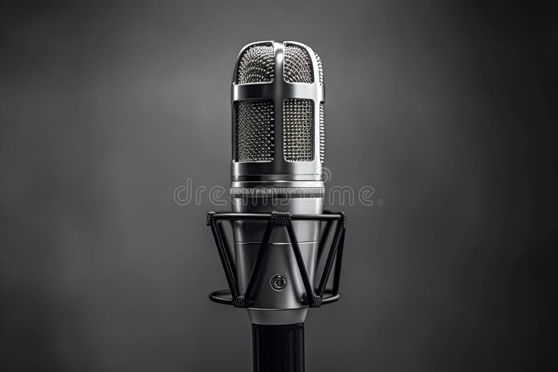 A Microphone with a Silver and Black Color. Stock Photo - Image of ...