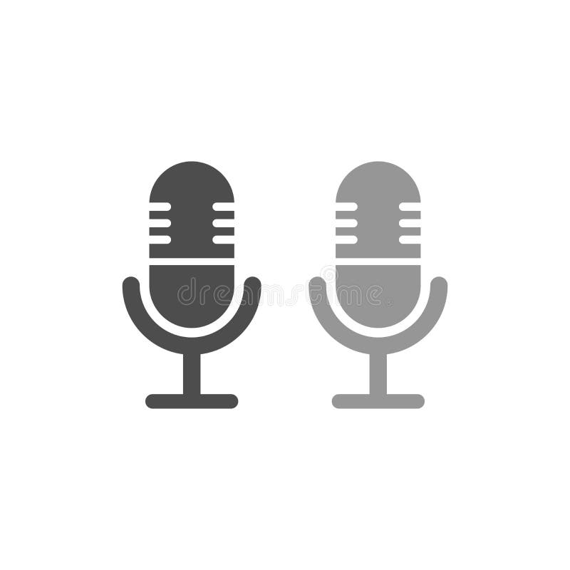 Microphone Simple Icon Design Stock Vector - Illustration of stand ...