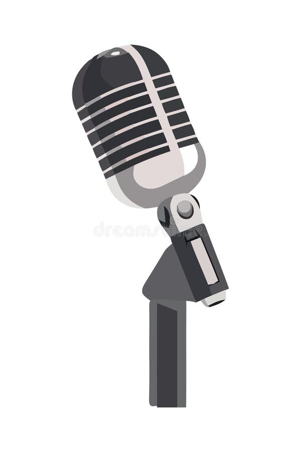 Microphone for Singer Performs Stock Illustration - Illustration of ...