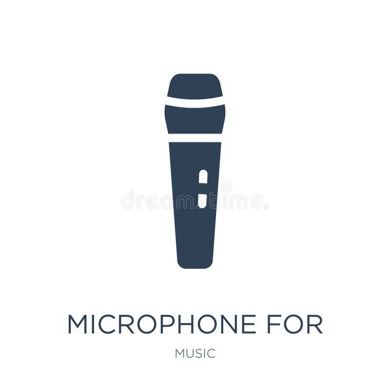 Microphone for Singers Icon in Trendy Design Style. Microphone for ...