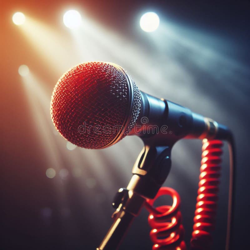 Microphone for singers stock illustration. Illustration of ...