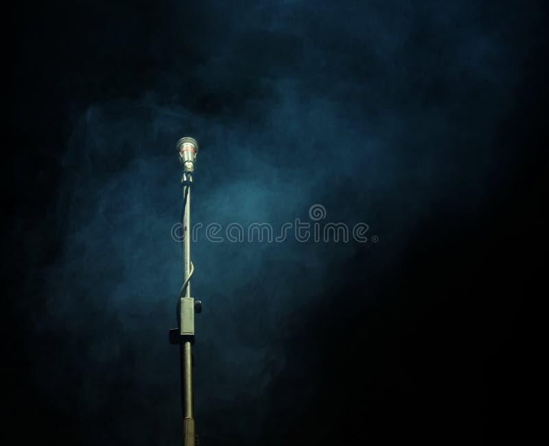 Microphone and smoke stock photo. Image of entertaining - 925820