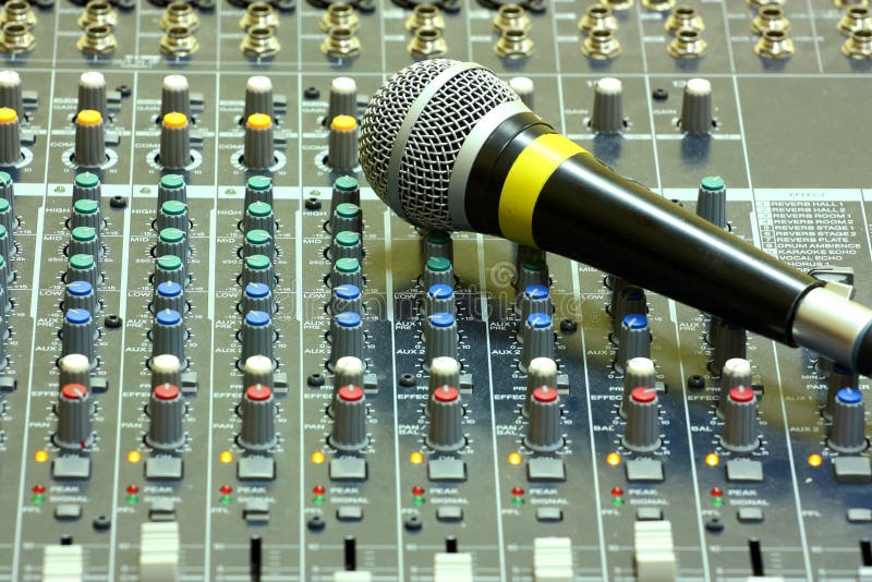 Microphone On Sound Mixer Picture. Image: 28549276