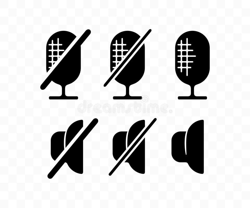 Microphone and Speaker on and Mute, Graphic Design Stock Vector ...