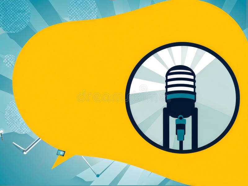 Microphone and Speech Bubble . Icon Vector Stock Illustration ...