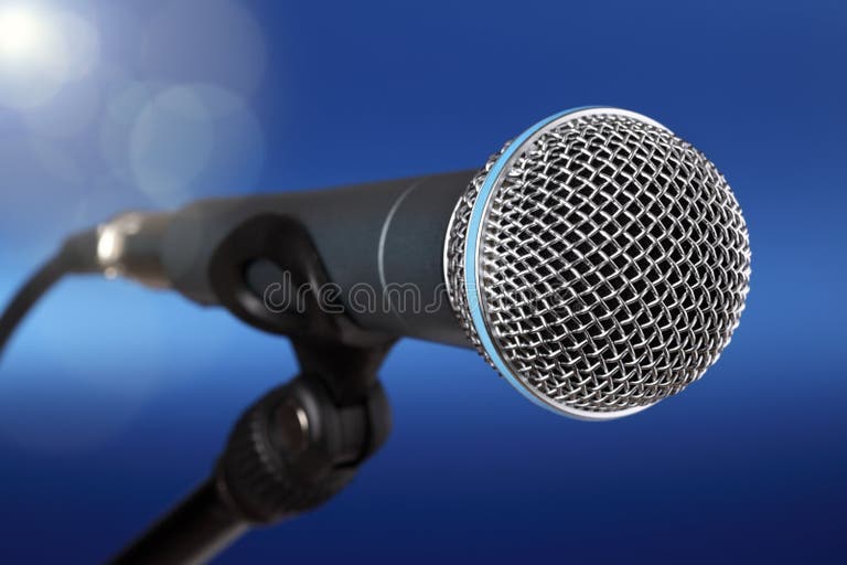 Microphone on stage stock photo. Image of culture, space - 16034246
