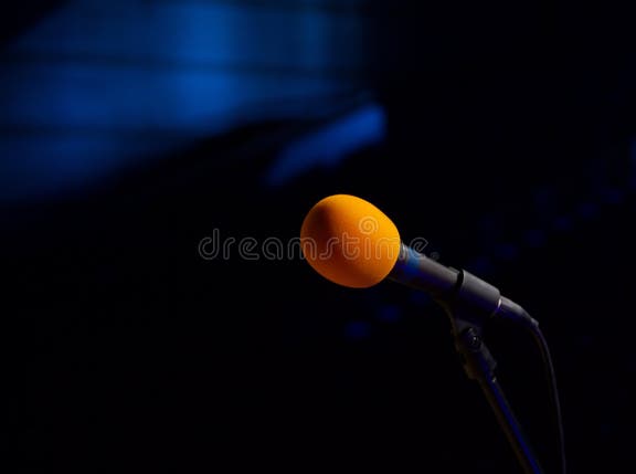 Microphone on the stage stock photo. Image of microphone - 2261996