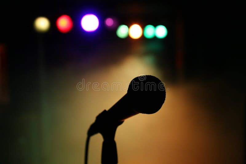 Male Heavy Metal Singer Screams into Microphone Stock Image - Image of ...