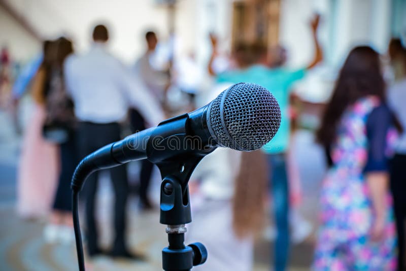Microphone. Microphone on Stage. Microphone Close-up Stock Image ...