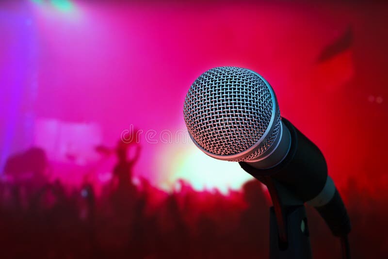 Mic On Stage Background