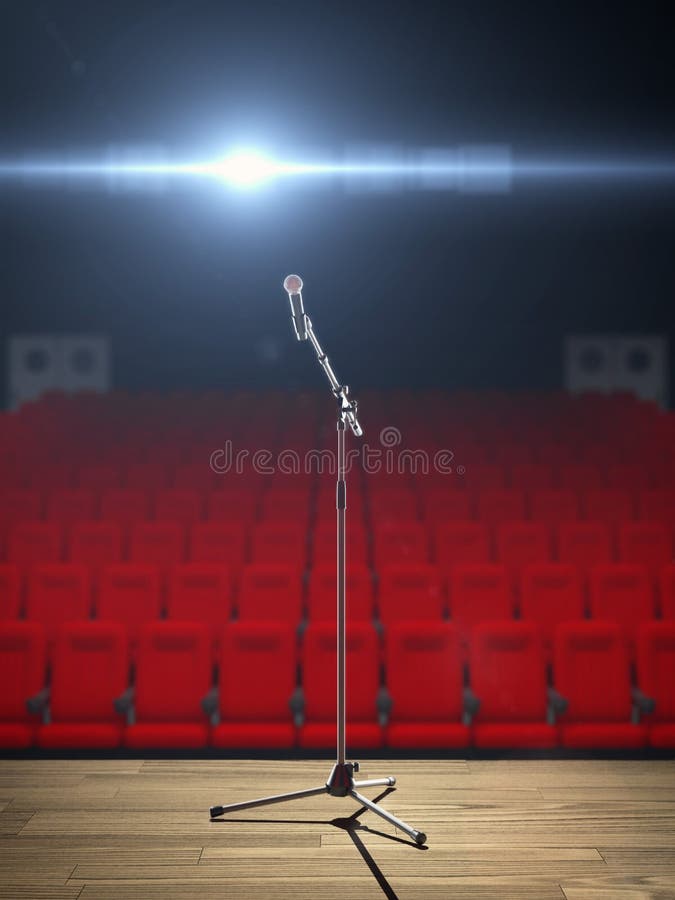 Microphone on Stage stock photo. Image of meeting, public - 43308400
