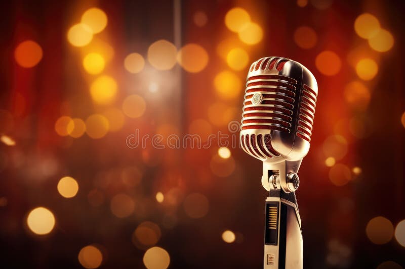 Microphone on Stage, Selective Focus Shot of a Microphone on the Stage ...