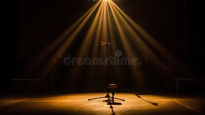 Microphone Stage Spot Light Stock Illustration - Illustration of ...