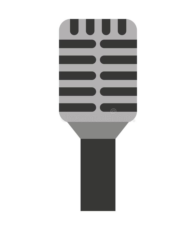 Microphone Stand Isolated Icon Design Stock Illustration - Illustration ...