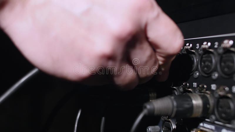 Microphone on a Stand Located in a Music Studio Recording Booth Under ...
