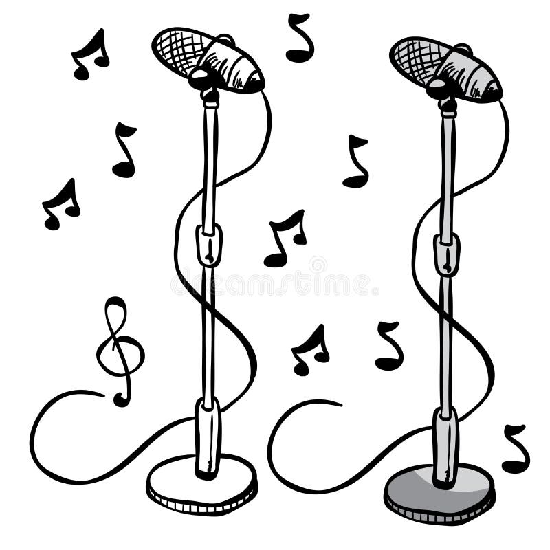Cartoon Microphone Stand Stock Illustrations – 3,192 Cartoon Microphone ...