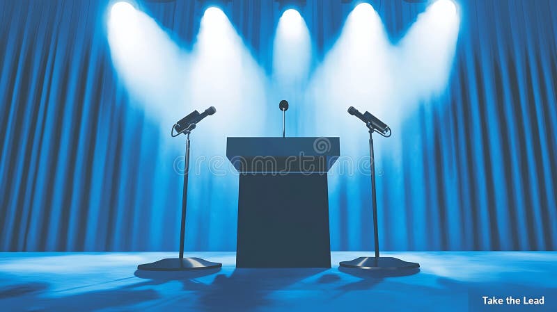 A Microphone Stand with Two Microphones on it Stock Photo - Image of ...
