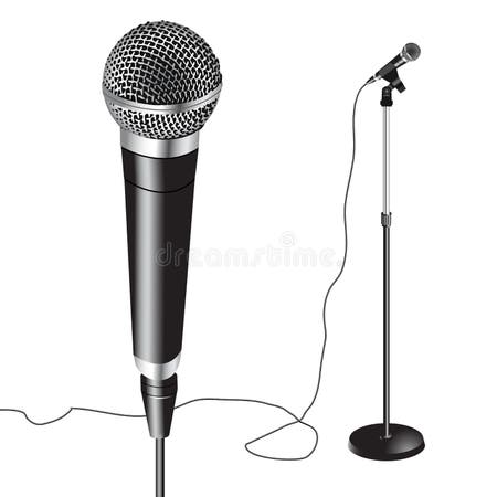 Microphone Stand vector stock vector. Illustration of electrical - 72978101