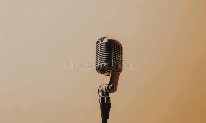 A Microphone is Standing on a Stand Stock Photo - Image of ...