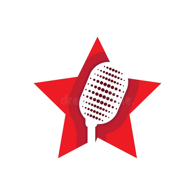 Microphone and star stock vector. Illustration of entertainment - 392838128