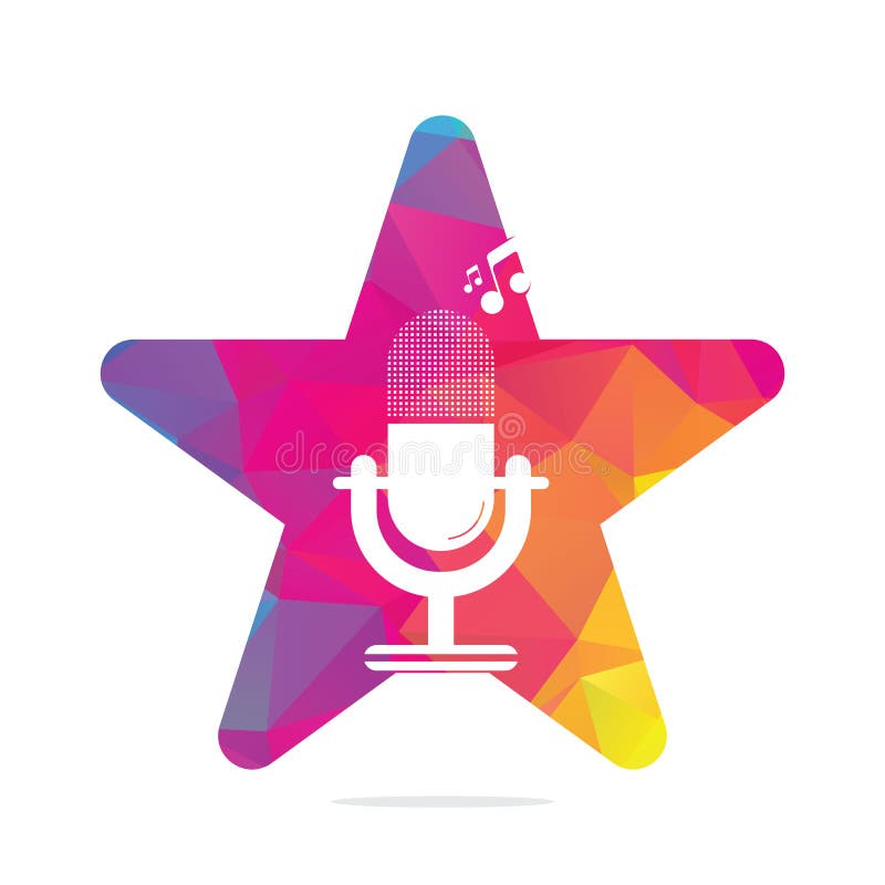 Microphone Star Shape Concept Logo Stock Illustrations – 98 Microphone ...