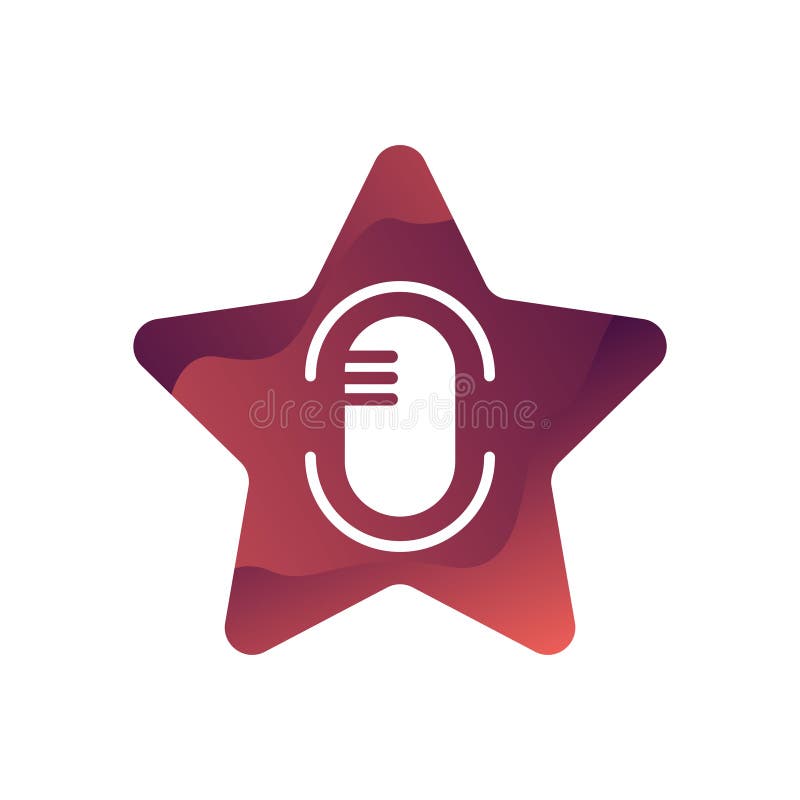 Microphone Stars Vector Design Template Illustration.icon Logo Design ...