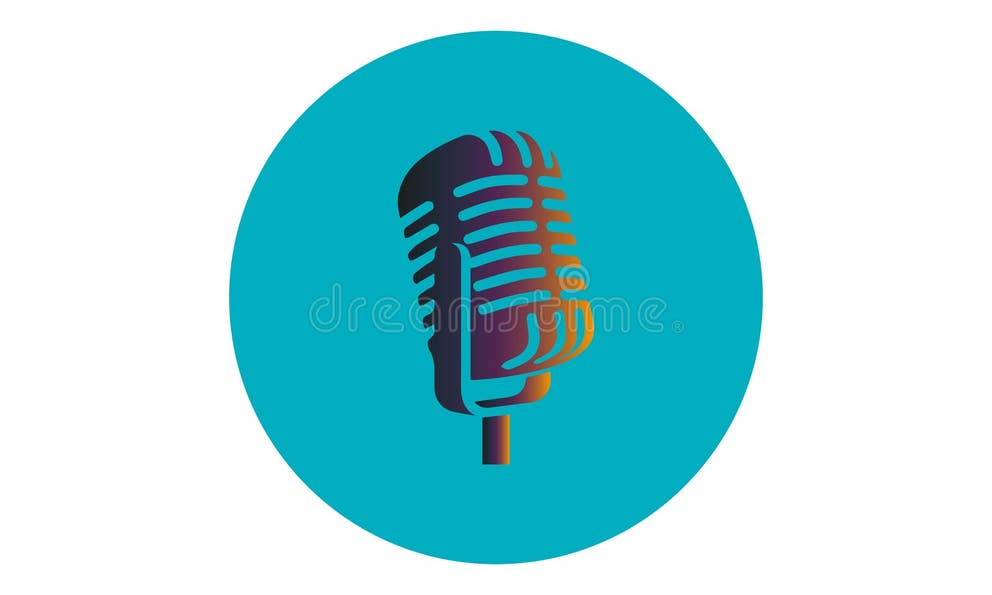 Microphone Sticker stock vector. Illustration of music - 126963696