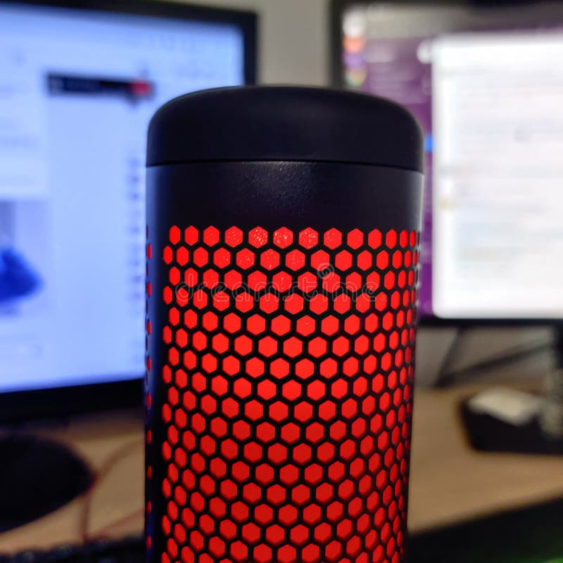 Microphone Stream Hyper X Red Stock Photo - Image of microphone, stream ...