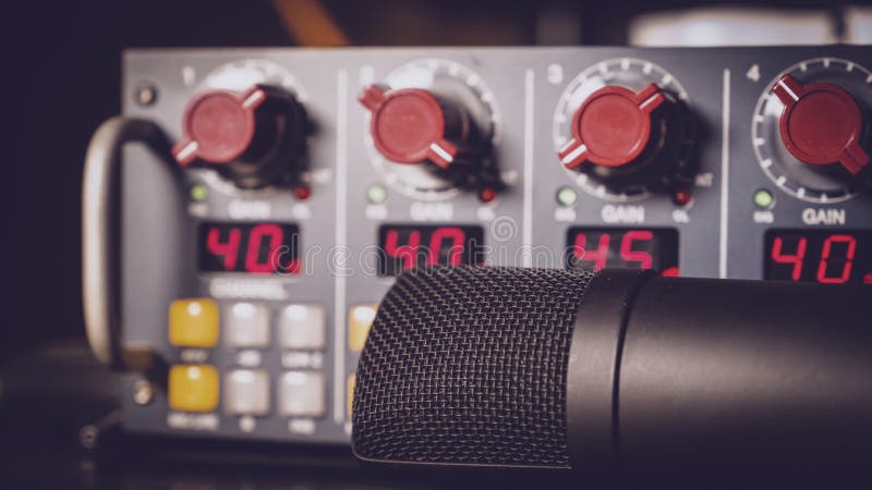 Microphone in Studio stock image. Image of live, equipment - 158285463