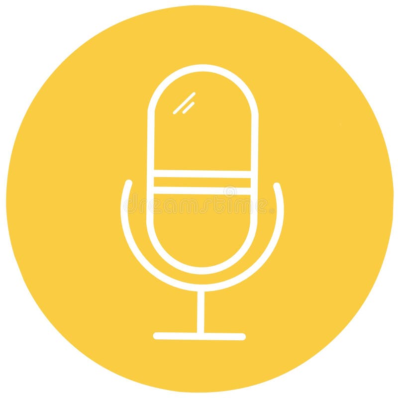 Microphone Symbol for Website. Retro Microphone Illustration for Mobile ...