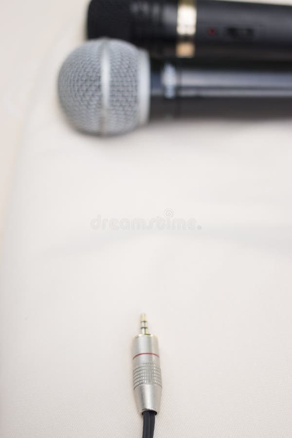 Microphone on Table Wedding Stock Photo - Image of concept, lecture ...