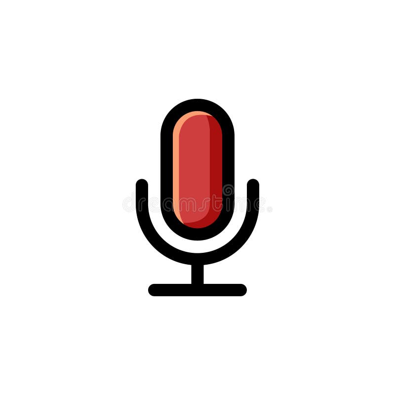 Microphone Icon stock vector. Illustration of media - 266550028