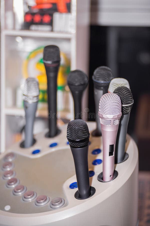 Microphone Testing Station with Various Microphones Stock Photo - Image ...