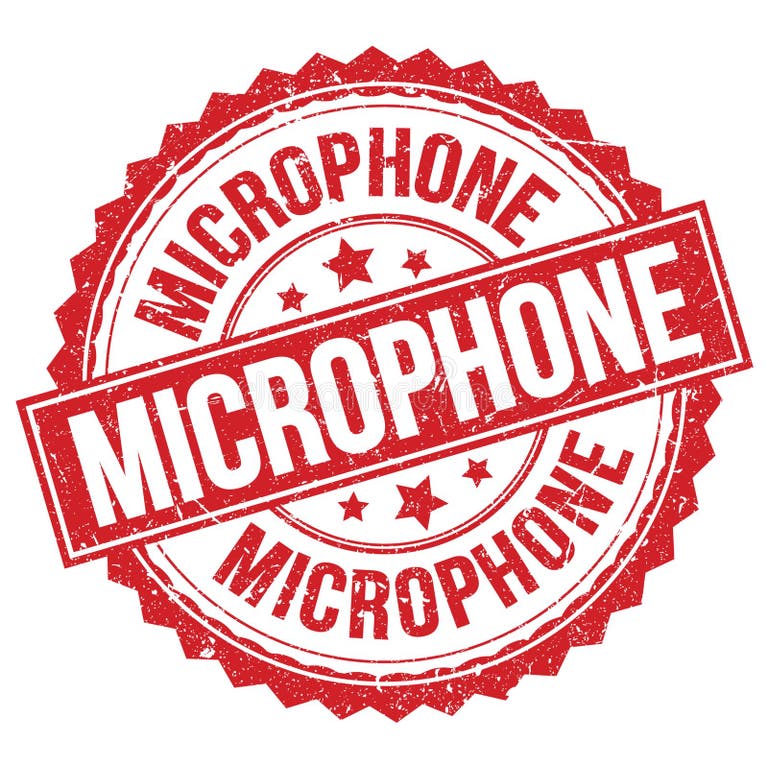 MICROPHONE Text on Red Round Stamp Sign Stock Illustration ...